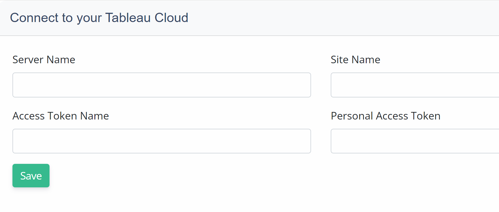 Link Tableau Personal Access Token To Datatools Pro